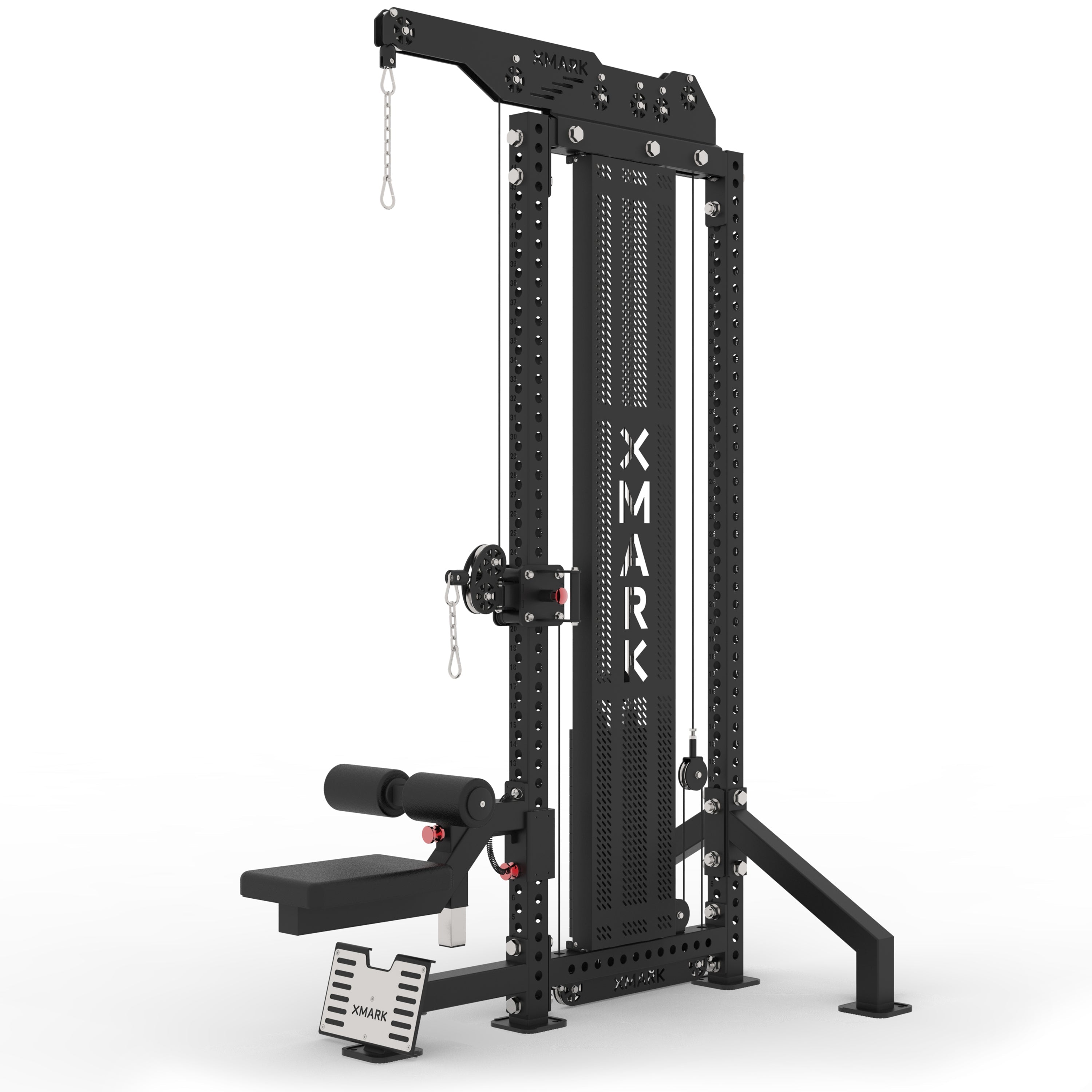 XMARK Commercial Lat Pulldown and Low Row Single Stack Functional Trai ...